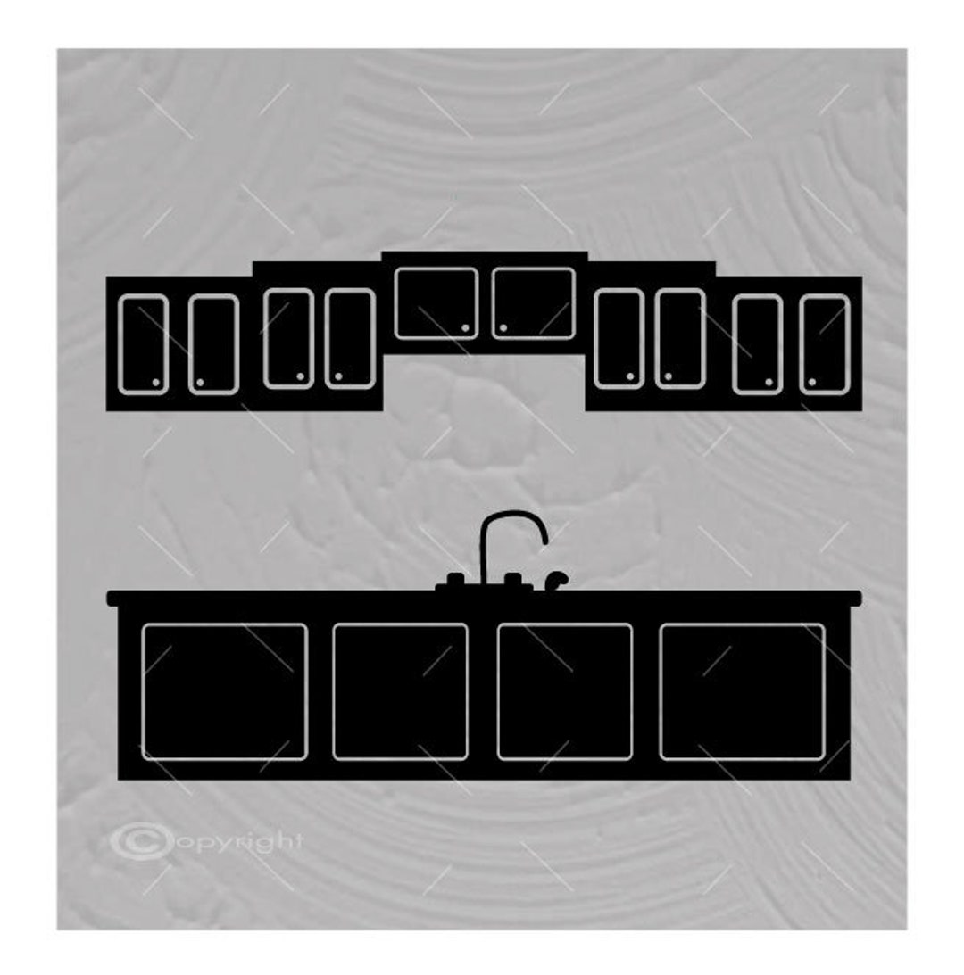 Kitchen Sink and Cabinets Vector Images Vinyl Decal T-shirt Digital ...