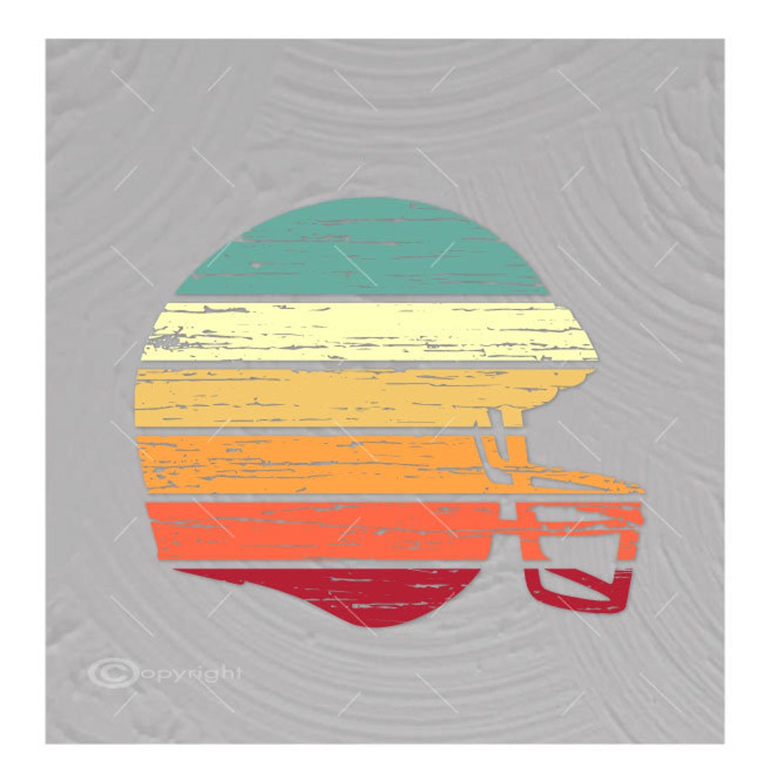 Distressed Vintage American Football Helmet Digital File Ai - Eps - PNG ...