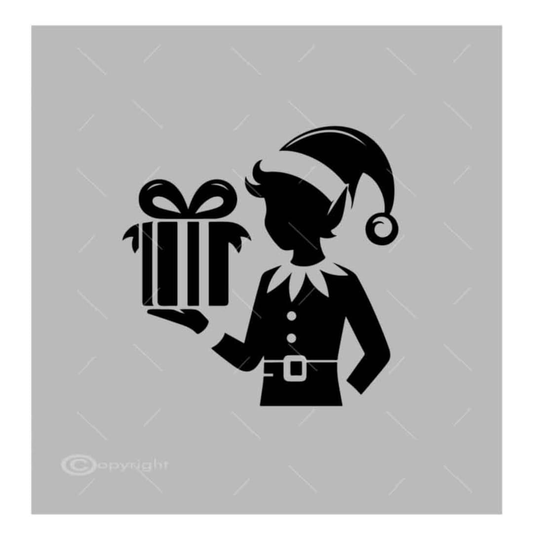 Santa's Elf SVG: Christmas Gift Vector Image (digital Download) - Etsy