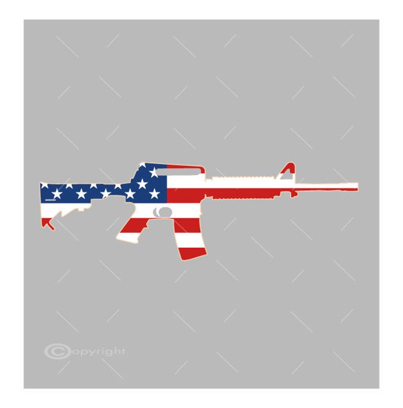 American Flag AR-15 Gun Digital File Ai Eps PNG DXF - Etsy