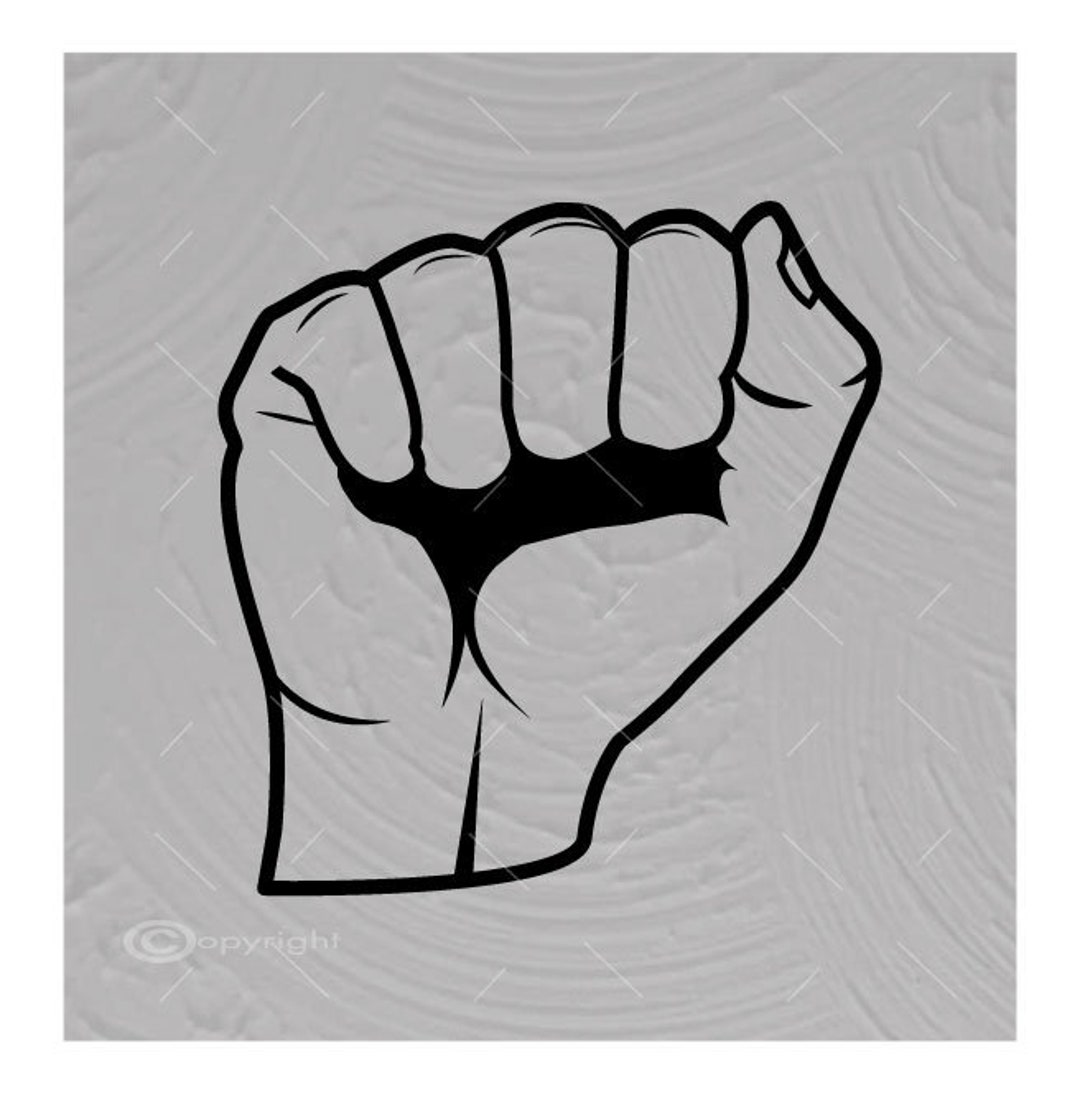 Hand Fist Vector Image SVG File Digital Cutting File Ai Eps Png DXF Svg ...