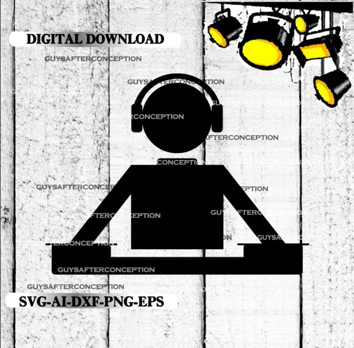 Music Dj Vector Image SVG Files Digital Cutting Files Ai Eps | Etsy