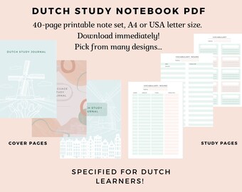 Dutch Study Template - Etsy