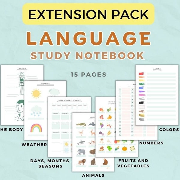 Language Note Taking Templates 2 Sizes Foreign Language Notes Class ...