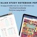 Italian Language Learning Notebook Study Journal Printable - Etsy