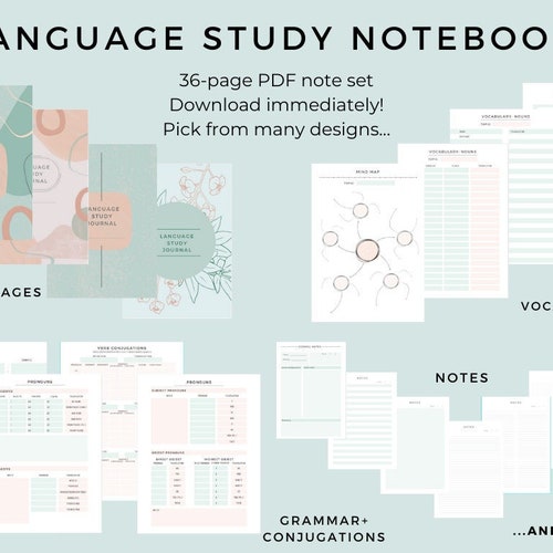 EXTENSION PACK Language Learning Study Notebook Ipad Notes - Etsy