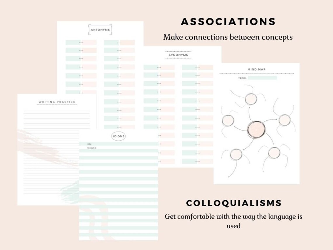 Italian Language Learning Notebook Study Journal Printable - Etsy