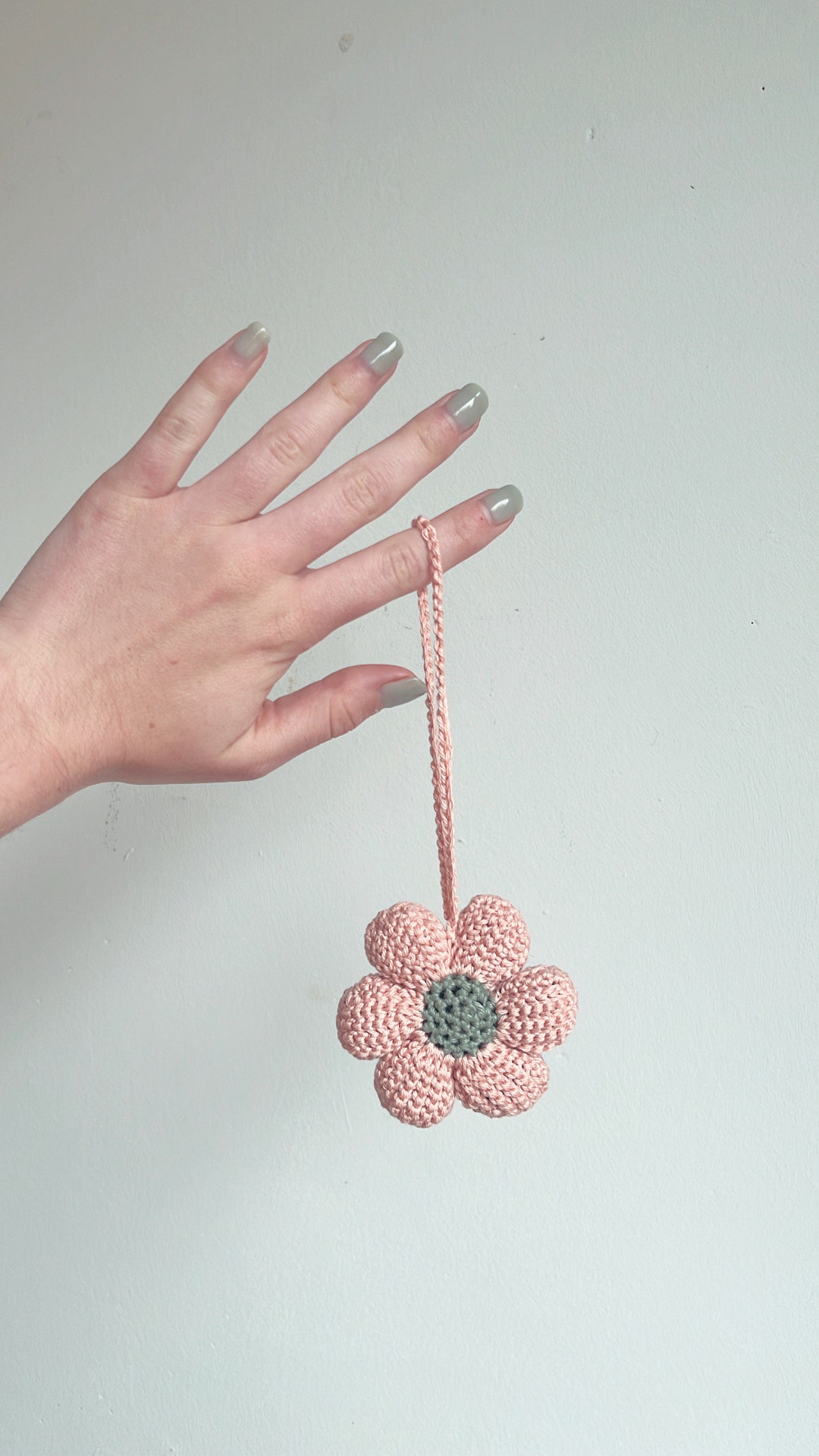 Crochet Flower Keychain Handmade Pastel Flowers Daisies Cute Spring ...