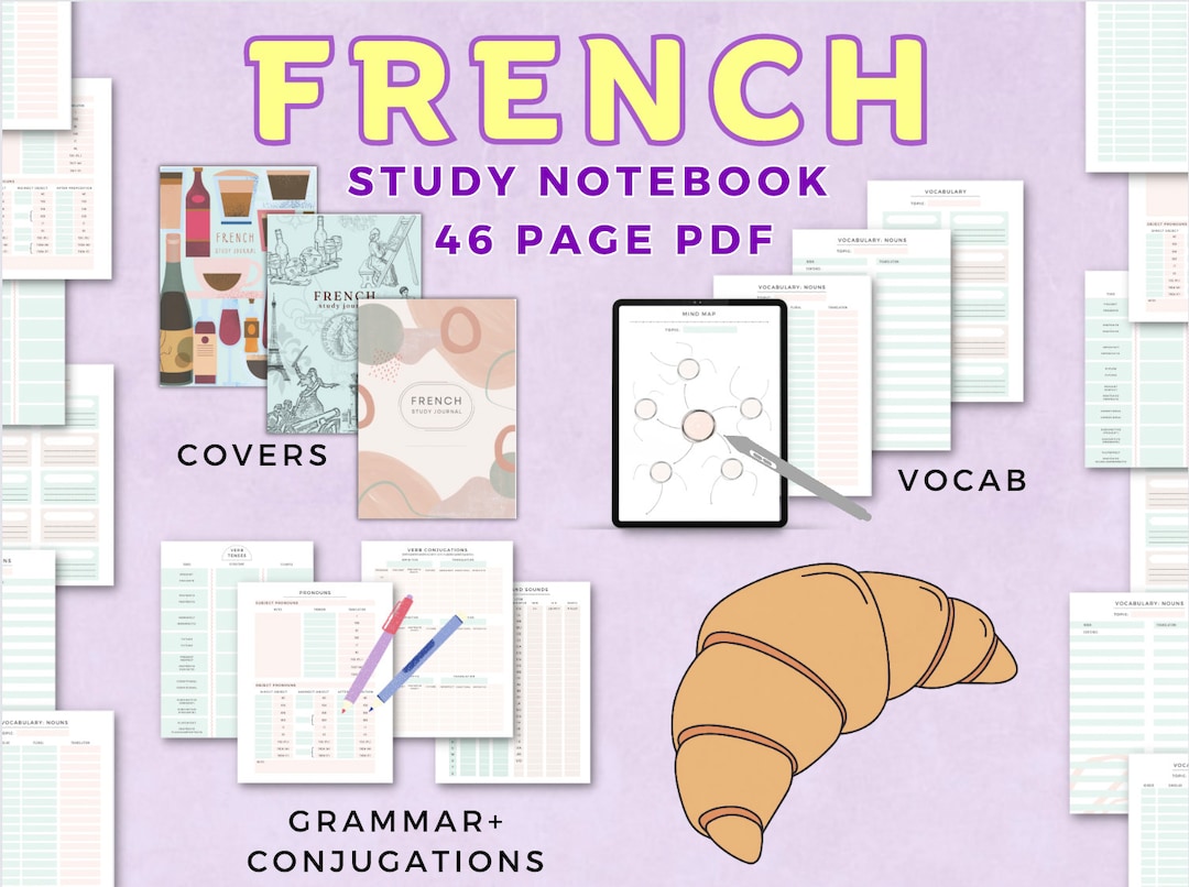 The ORIGINAL French Language Learning Notebook Study Journal, Francais ...
