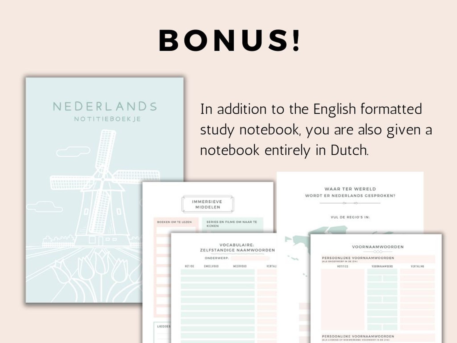 Dutch Language Learning Notebook Study Journal, Nederlands Taal ...