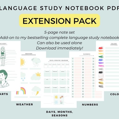 Italian Language Learning Notebook Study Journal Printable - Etsy