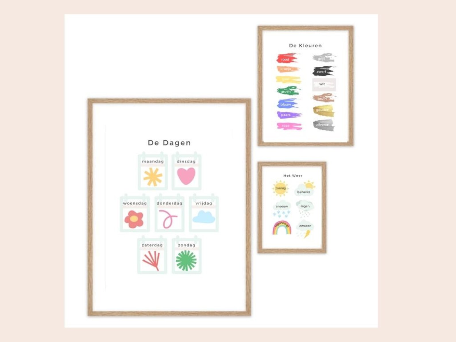 Dutch Language Learning Educational Digital Poster for Kids Emotions ...