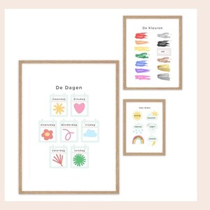 Dutch Language Learning Educational Digital Poster for Kids - Emotions ...