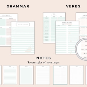 French Language Learning Notebook Study Journal, Francais Langue ...