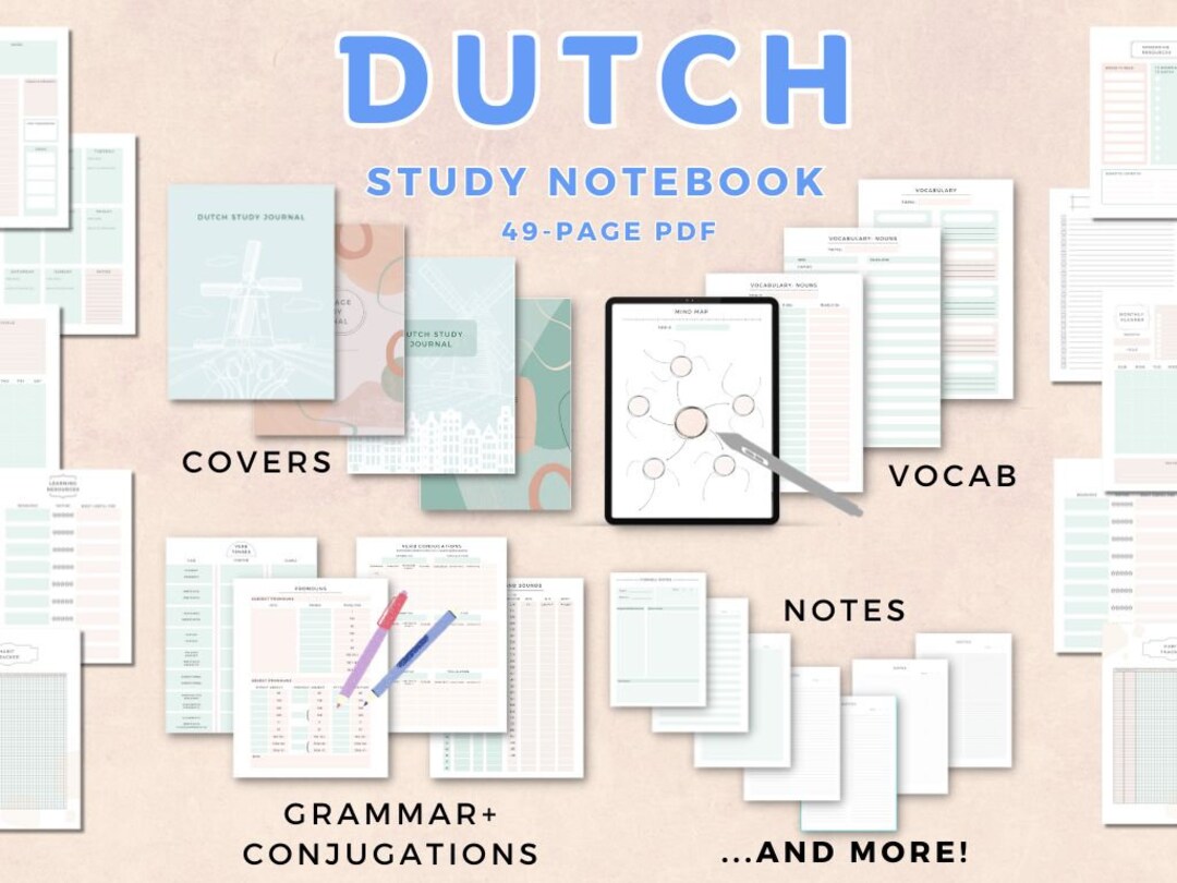 Dutch Language Learning Notebook Study Journal, Nederlands Taal ...