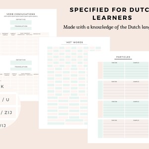 Dutch Language Learning Notebook Study Journal Printable - Etsy