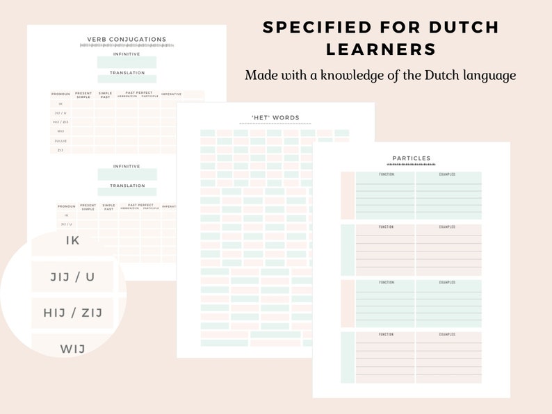 Dutch Language Learning Notebook Study Journal Printable - Etsy