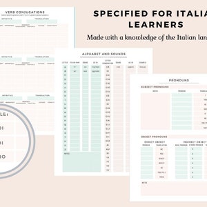 Italian Language Learning Notebook Study Journal, Printable Pdf/ipad ...
