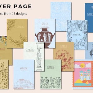 Greek Language Learning Notebook Study Journal Alphabet, Printable Pdf ...