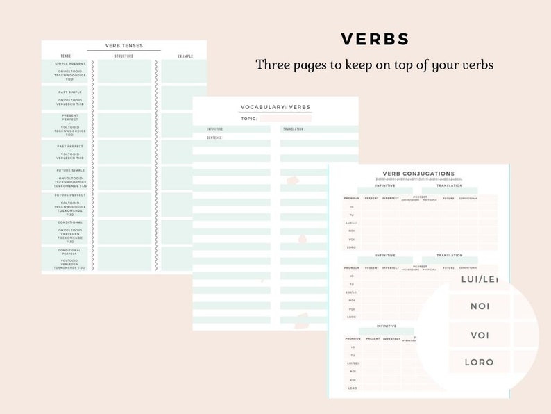 Italian Language Learning Notebook Study Journal Printable - Etsy
