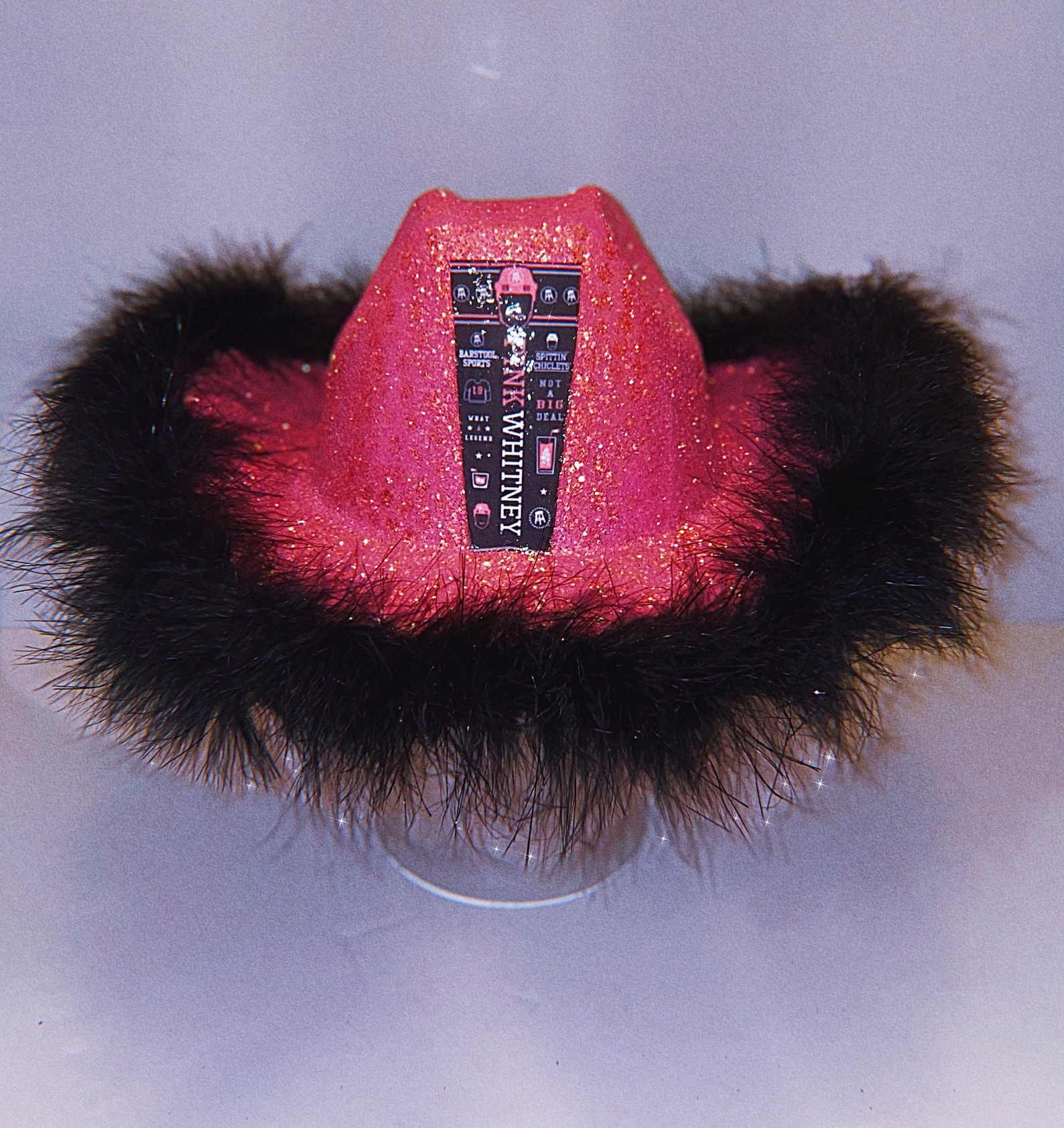 Pink Whitney Glitter Cowboy Hat! Fully Custom, Light up Cowboy Party ...