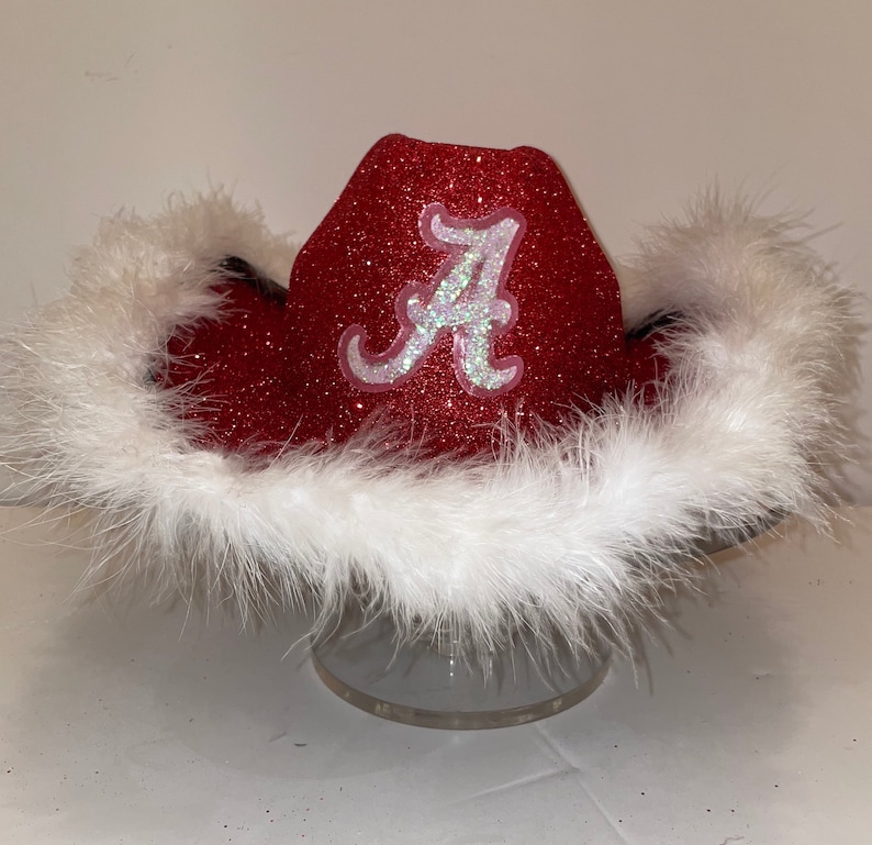 College Themed Glitter Cowboy Hat Customizable Cowgirl Hat - Etsy