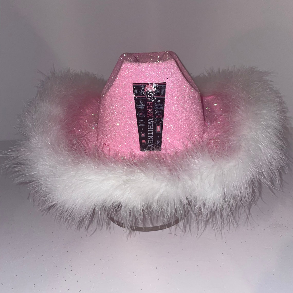 Pink Whitney Glitter Cowboy Hat! Fully Custom, Light up Cowboy Party ...