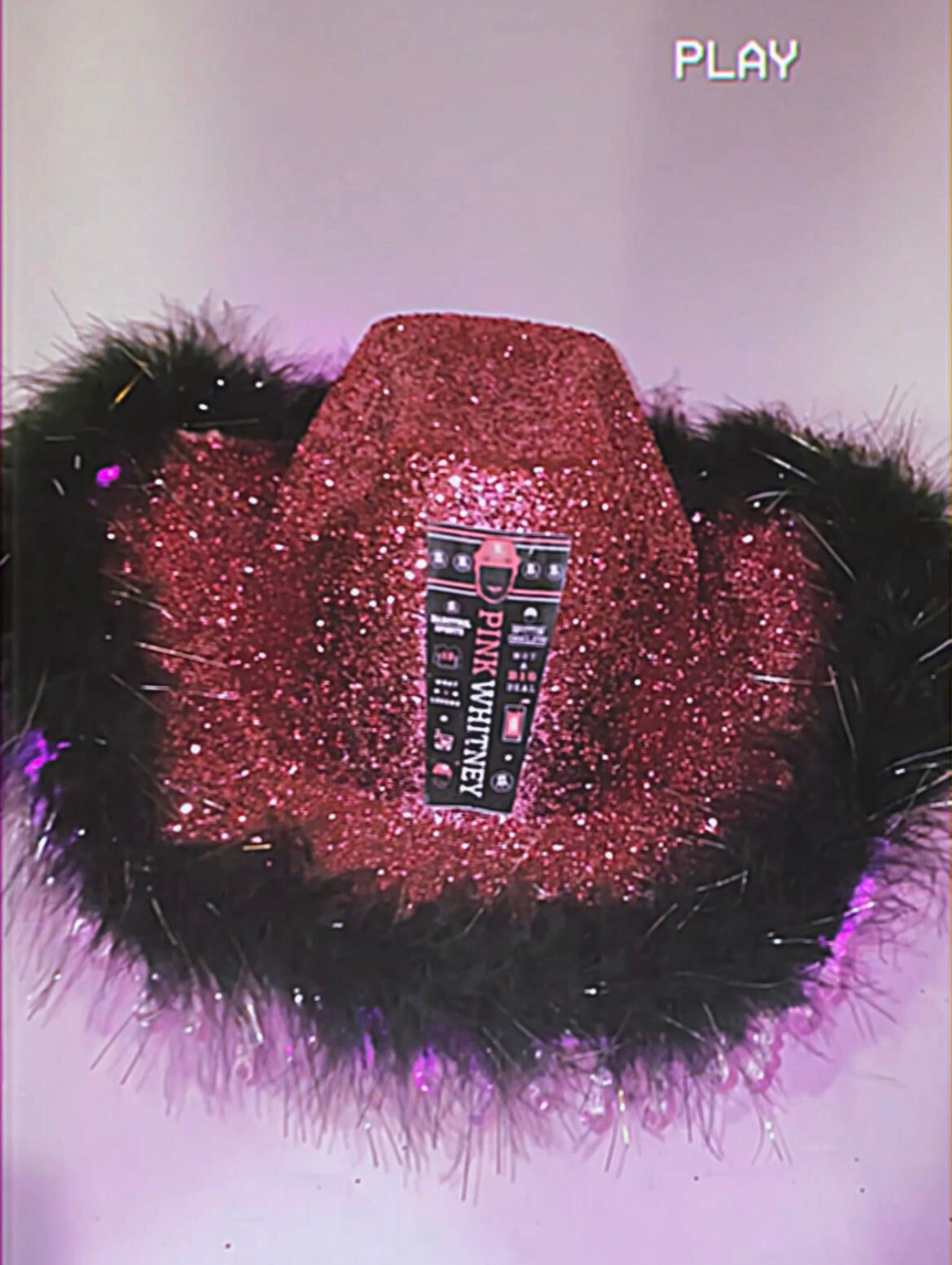 Pink Whitney Glitter Cowboy Hat! Fully Custom, Light up Cowboy Party ...