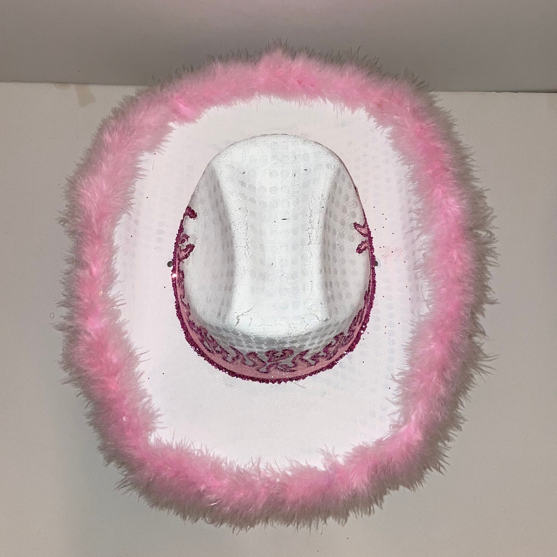 Pink Glitter Flame Cowboy Hat Fully Custom Cowgirl Hat - Etsy