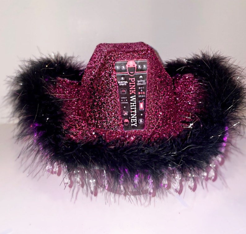 Pink Whitney Glitter Cowboy Hat! Fully Custom, Light up Cowboy Party ...