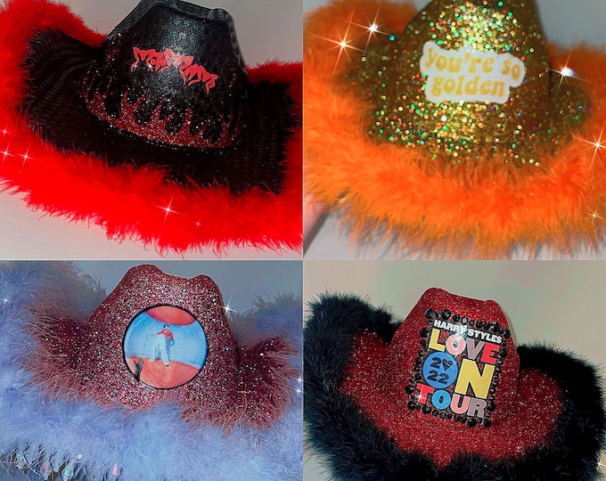 Custom Concert Cowboy Hat Customizable Cowgirl Hat Made to - Etsy