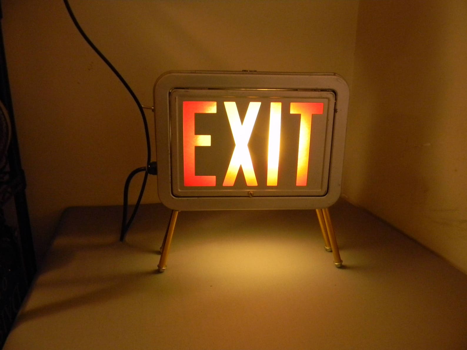 Way Cool 50's Exit Sign Desk Top Light - Etsy UK