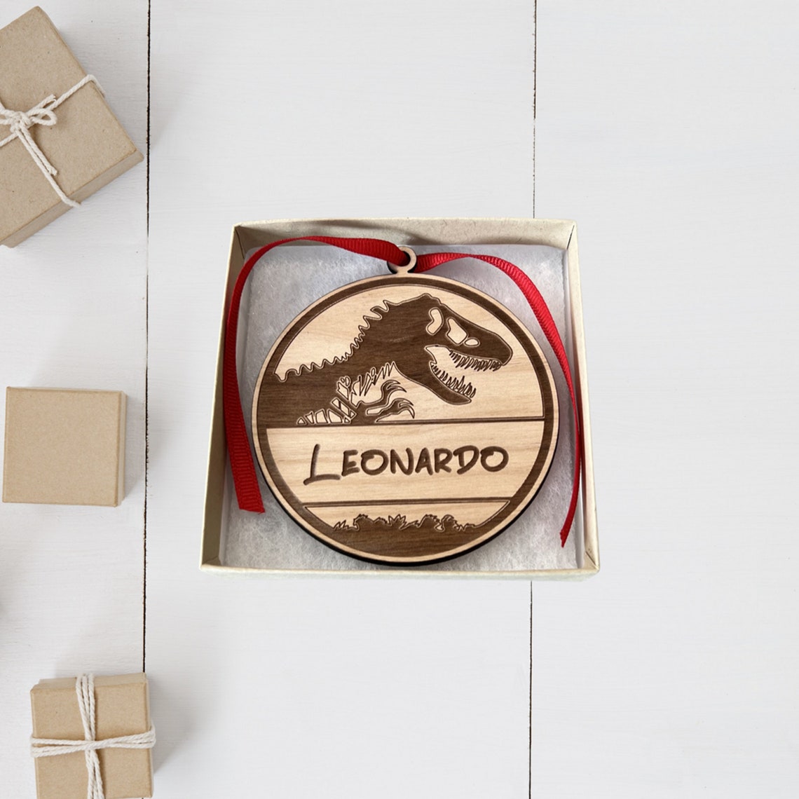 Personalized Dinosaur Ornament Dinosaur Christmas Ornament - Etsy