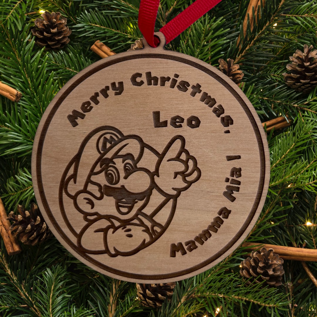 Personalized Super Mario Christmas Ornament , Custom Super Mario ...