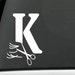 Letter K Scissors Hair Stylist Hairdresser Hairstylist Decal Sticker ...