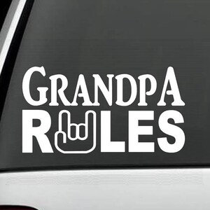 Grandpa Rules Decal Sticker for Car Truck SUV Van Window Wall Art ...