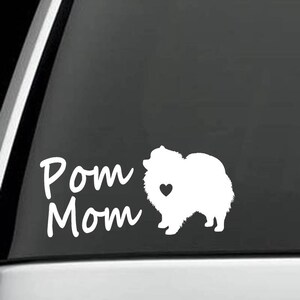 Pomeranian Pom Mom Dog Decal Sticker | A1190 - Etsy