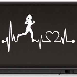 Run Girl Heartbeat Marathon 13.1 26.2 Running Vinyl Decal Sticker - Etsy