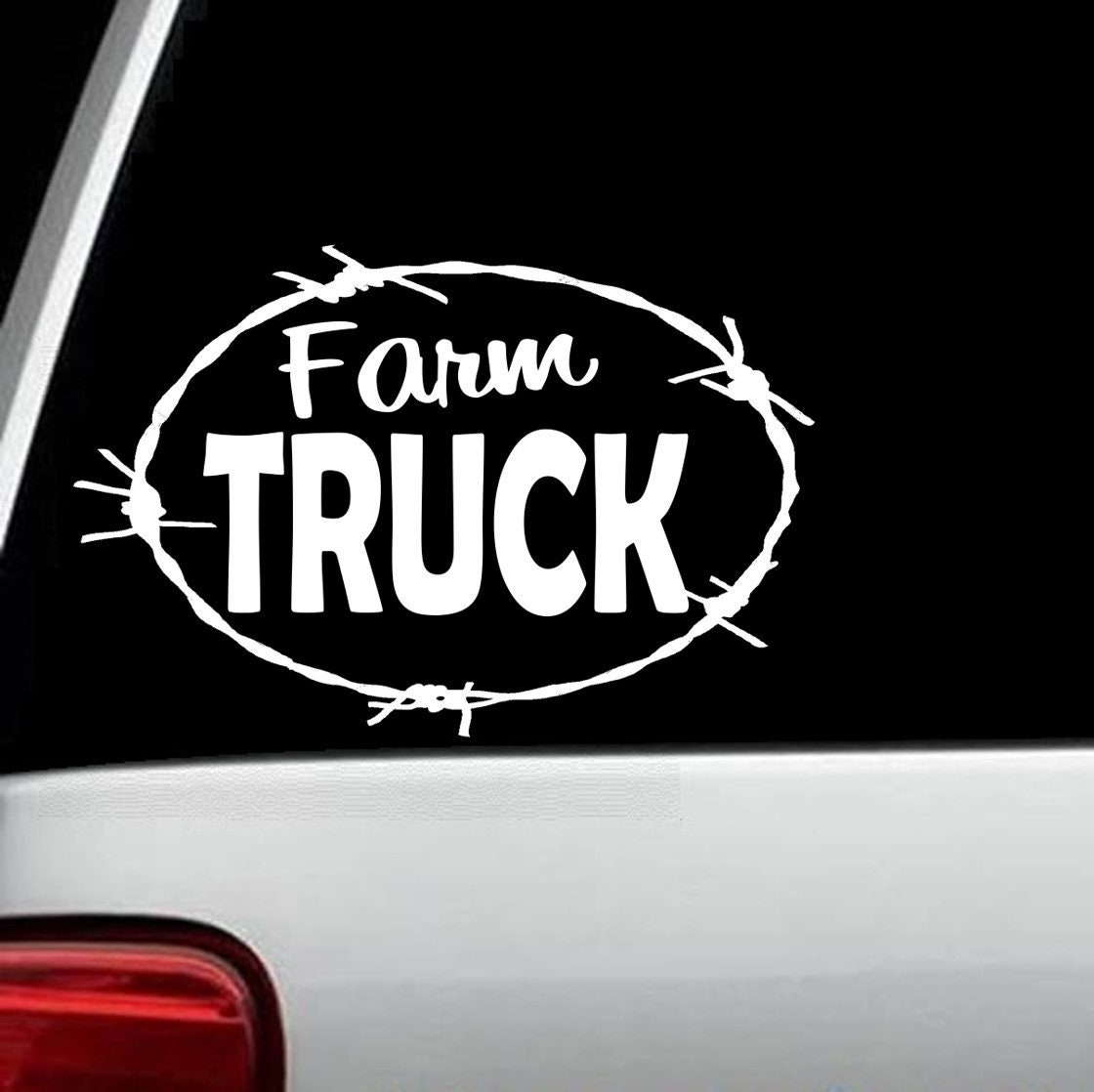 Farm Truck Decal Sticker for Truck Window | Barbed Wire Decal Sticker ...