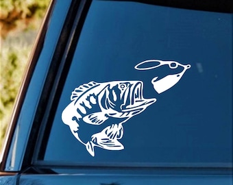 Bass Fishing Window Decal | Etsy
