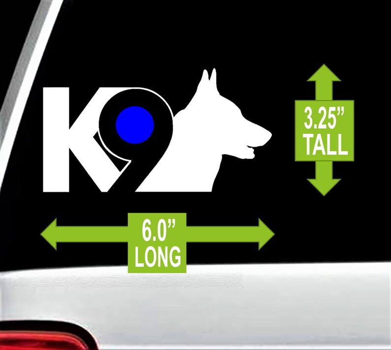 K-9 German Shepherd K9 Unit Dog Decal Sticker for Car Window | Back the ...
