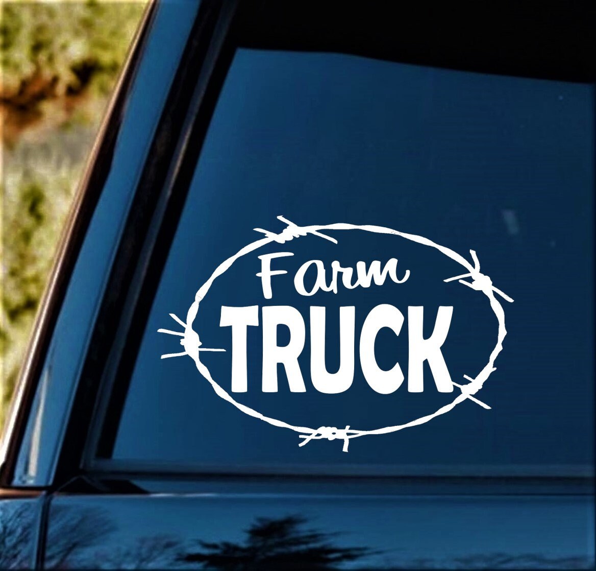 Farm Truck Decal Sticker for Truck Window | Barbed Wire Decal Sticker ...
