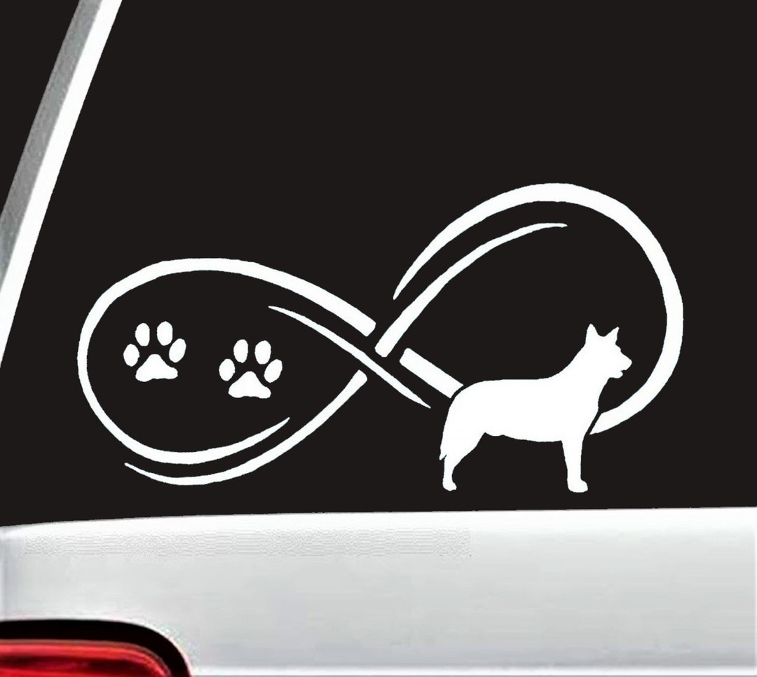 Blue Heeler Infinity Dog Decal Sticker for Car Window | C1095 - Etsy