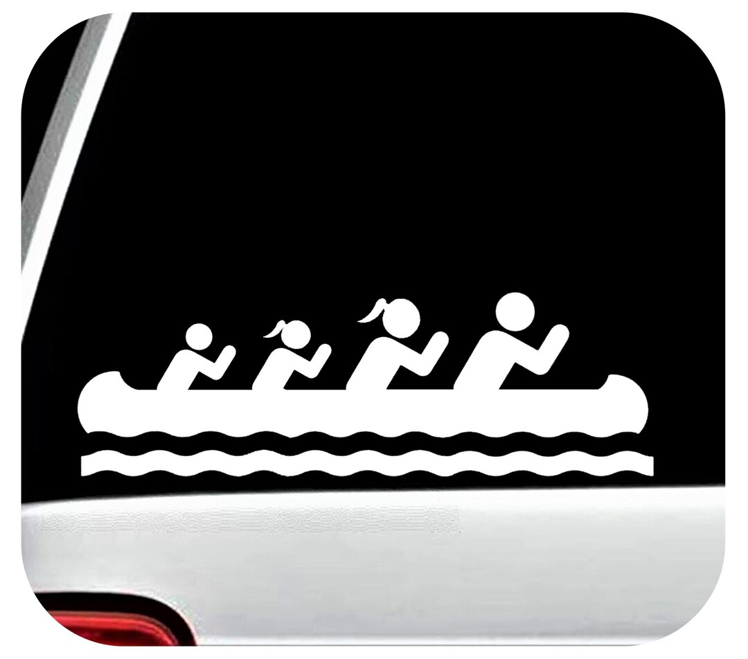 Canoe Family Decal Sticker for Car Truck Suv Van Boat Kayak Paddle Lake ...