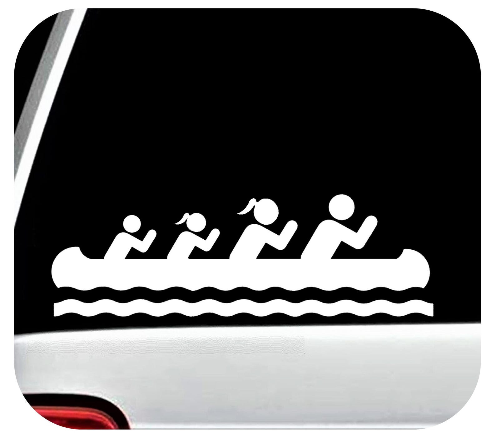 Canoe Family Decal Sticker for Car Truck Suv Van Boat Kayak Paddle Lake ...