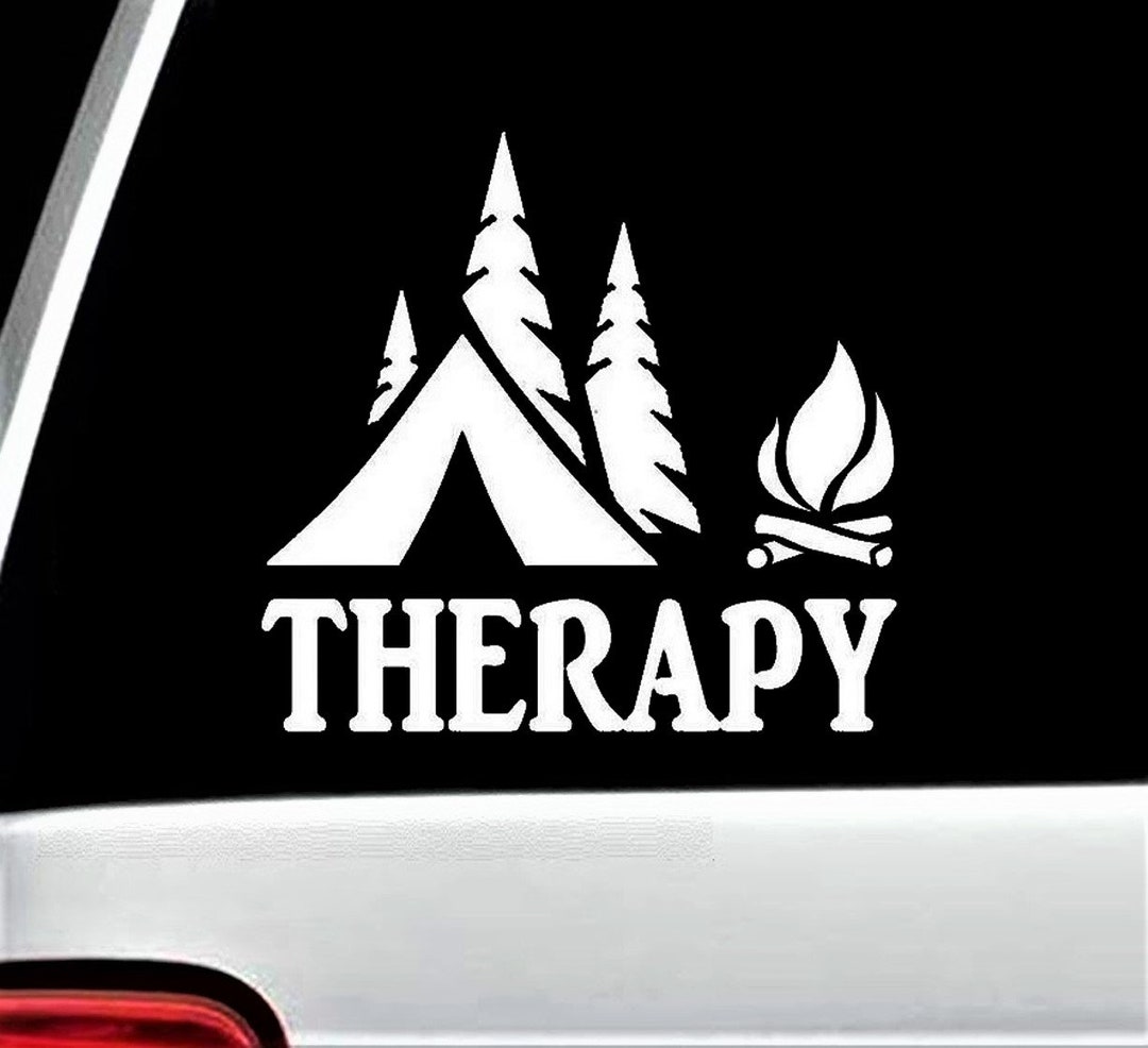 Camp Camper Camping Therapy Decal Sticker F1070 - Etsy