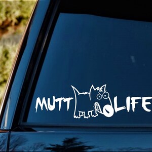 Mutt Life Decal | Mutt Mom Sticker for Car | Mutt Mobile Family Decal ...