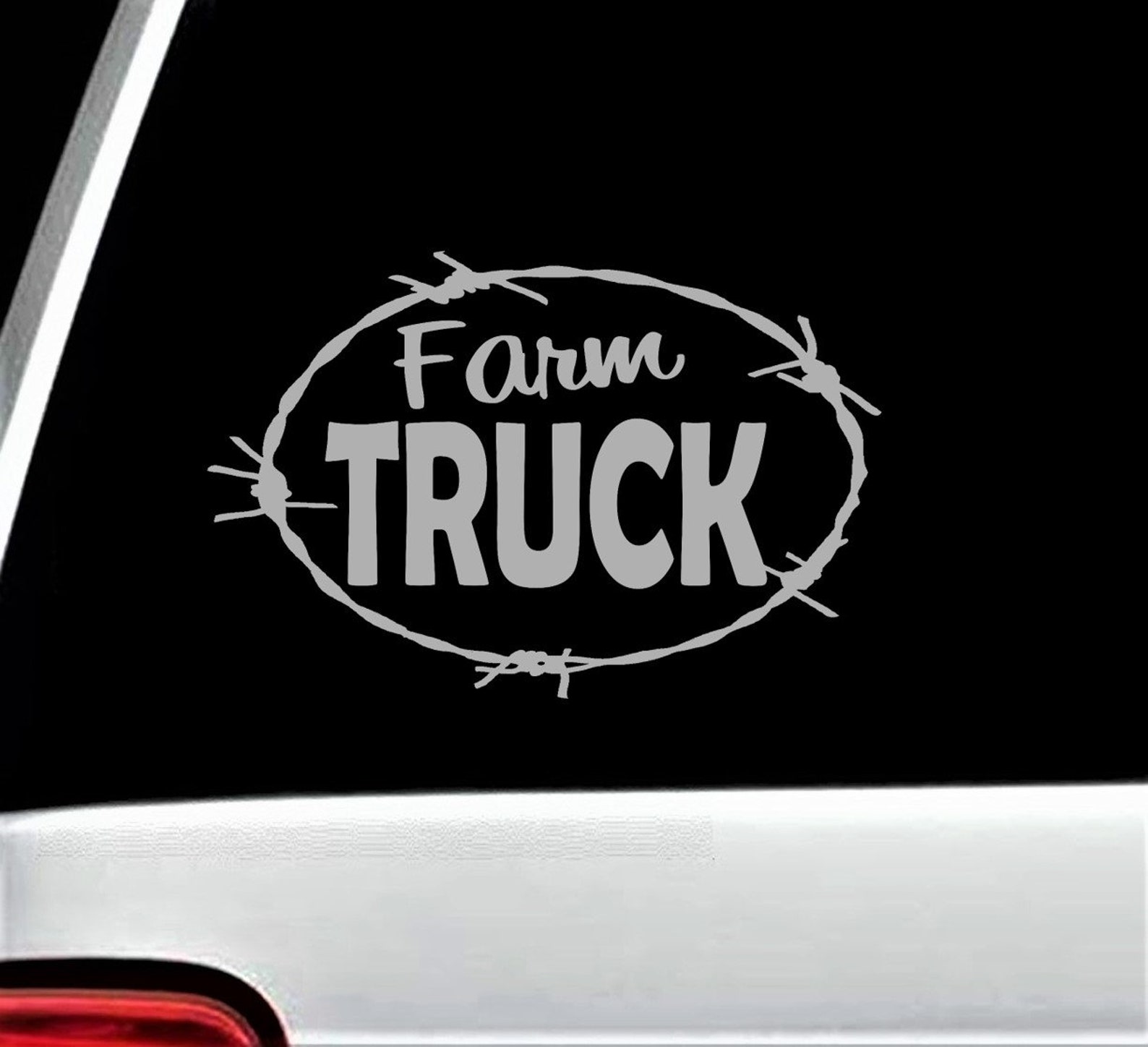 Farm Truck Decal Sticker for Truck Window | Barbed Wire Decal Sticker ...