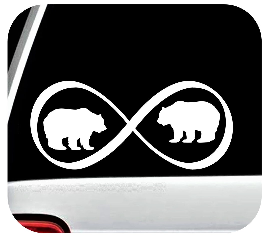 Grizzly Bear Decal for Car | Mama Bear and Papa Bear Vinyl Sticker for ...