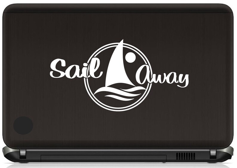 Sail Away Sailboat Decal Sticker for Car Window | BG 382 - Etsy
